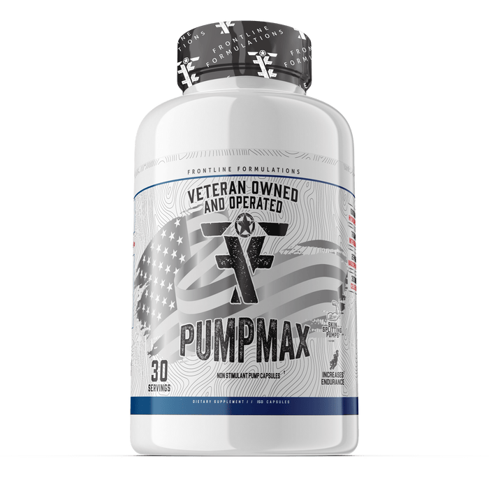 Pump Max Stimulant-Free Pre-Workout | Frontline Formulations 160 Caps